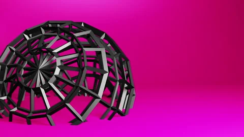3d video wireframe sphere animation | Stock Video | Pond5