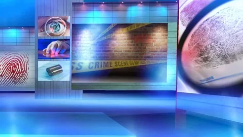3d virtual crime studio set Background | Stock Video | Pond5