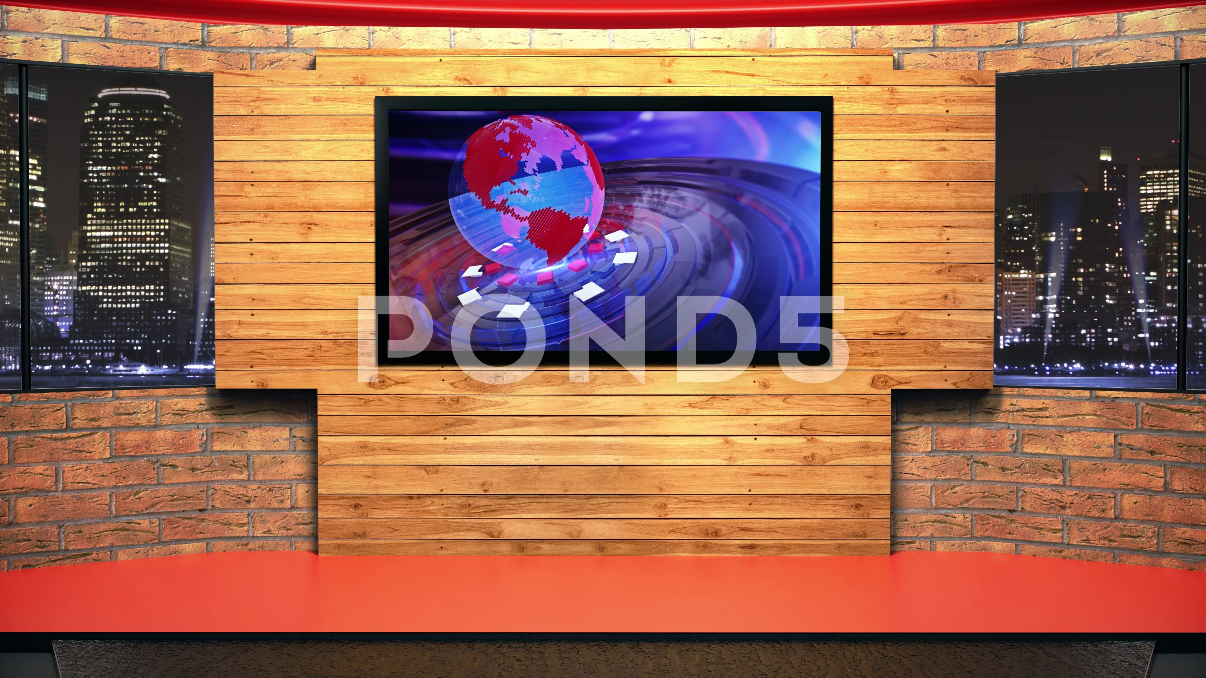 Virtual News Studio Background