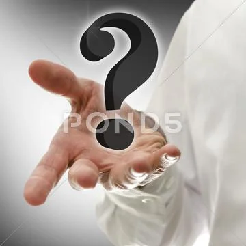 3d virtual question mark Stock Photo ~ Image #41381350