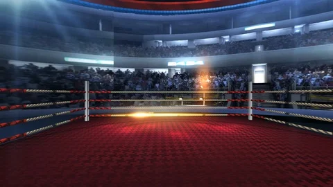 3D Virtual Studio Boxing Ring Set Backgr... | Stock Video | Pond5