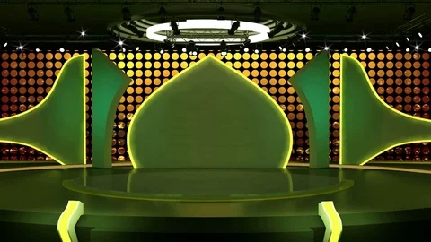 3D Virtual Studio Islamic Set Background | Stock Video | Pond5