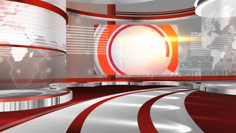 3D Virtual Studio Set Background | Stock Video | Pond5