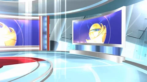 3D Virtual Studio Set Background | Stock Video | Pond5