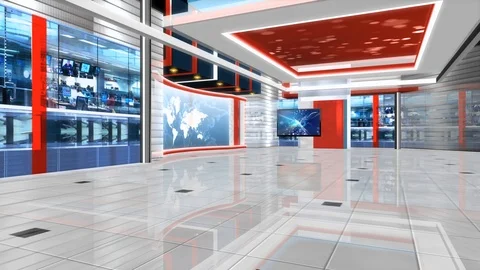 3D Virtual Studio Set Background | Stock Video | Pond5