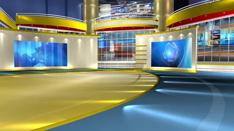 3D Virtual Studio Set Background | Stock Video | Pond5