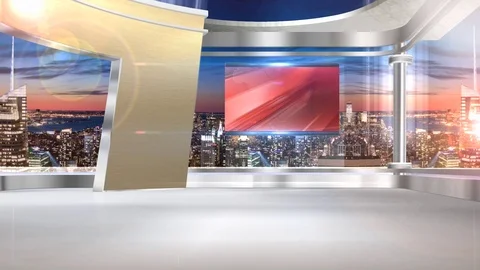 3D Virtual Studio Set Background | Stock Video | Pond5