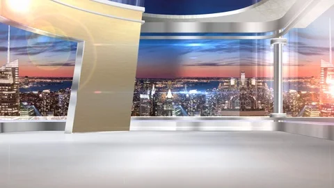 3D Virtual Studio Set Background | Stock Video | Pond5