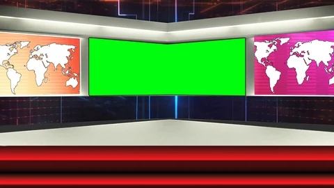 3D Virtual Studio Set Green Screen Backg... | Stock Video | Pond5