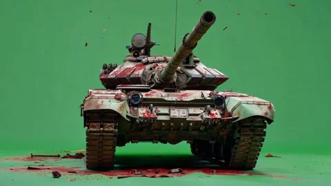 3D visualisation of Military tank on gre... | Stock Video | Pond5