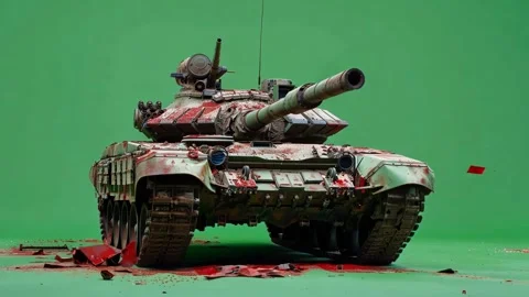 3D visualisation of Military tank on gre... | Stock Video | Pond5