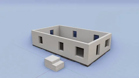 House Construction Animation Stock Video Footage | Royalty Free House ...