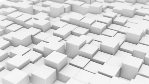 3d white cubes animation background | Stock Video | Pond5
