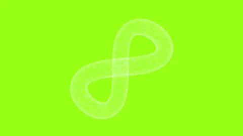 3D white infinity object rotates in 3 ax... | Stock Video | Pond5