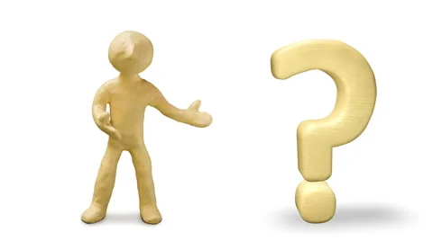 3d white man with question mark, isolate... | Stock Video | Pond5