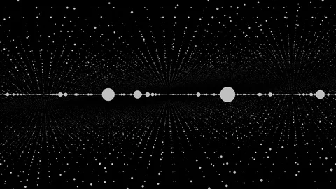 3D white small particles in many mooving... | Stock Video | Pond5