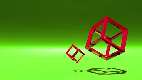 3D wireframe cubes looping animation in ... | Stock Video | Pond5