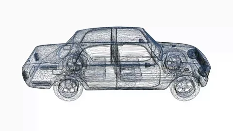 3D Car Wireframe Stock Footage ~ Royalty Free Stock Videos | Pond5