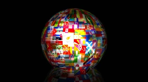 3d World Flag Globe Animation | Stock Video | Pond5