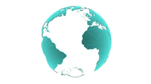 3D world globe 4k animation seamless loo... | Stock Video | Pond5