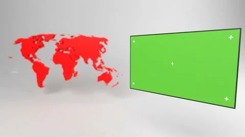 3D World Map with Green screen on the Fl... | Stock Video | Pond5