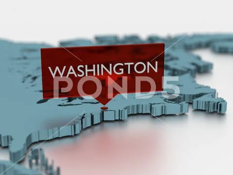 3d world map sticker - City of Washington: Royalty Free #143173086