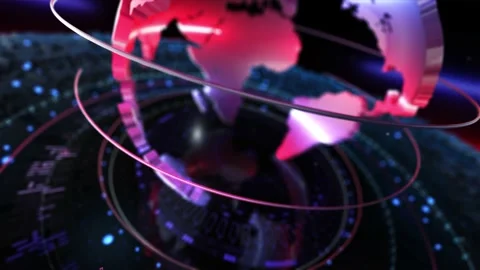 3D World News Background Loop | Stock Video | Pond5