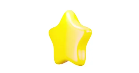 3D Yellow Star Rotation Animation. Carto... | Stock Video | Pond5