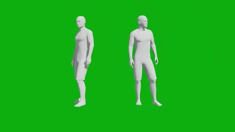 3d young man on green screen standing in... | Stock Video | Pond5