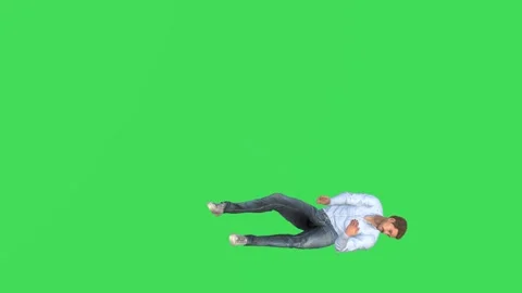 3d young man on green screen getting hit... | Stock Video | Pond5