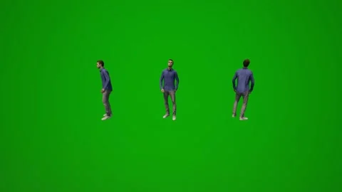 3D young student boy on green screen cel... | Stock Video | Pond5
