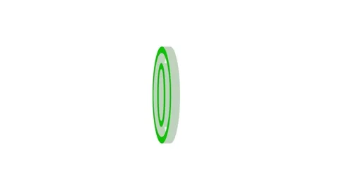3d zero logo icon loopable rotated green... | Stock Video | Pond5