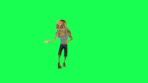3d zombie isolated green screen dancing ... | Stock Video | Pond5