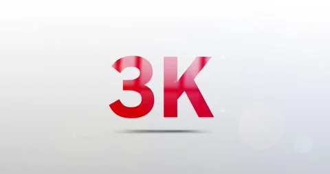 3K, 3000. Particle Logo. Red Text Animat... | Stock Video | Pond5