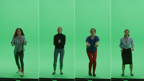 4-in-1 Split Green Screen Studio: Four B... | Stock Video | Pond5
