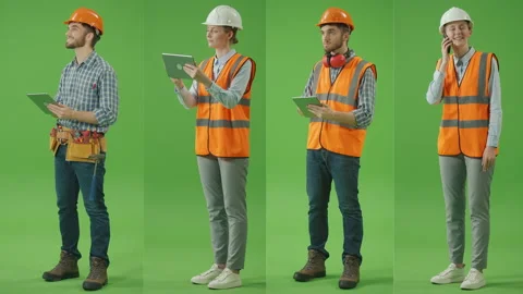 4-in-1 Split Green Screen Collage Male a... | Stock Video | Pond5