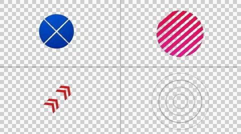 4 in 1 Useful Shape Elements For Motion ... | Stock Video | Pond5