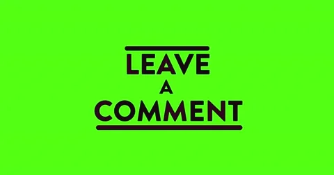 4 Animated Green Screen Text LEAVE A COM... | Stock Video | Pond5