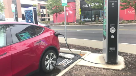 4 Clips of Electric Cars Being Charged b... | Stock Video | Pond5