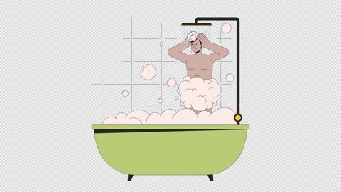 Cartoon Shower Stock Videos – Royalty-Free HD & 4K Videos