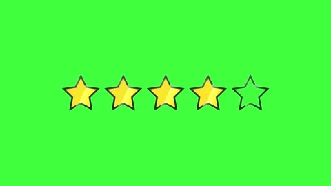 4 Stars Rating Green Screen background 4... | Stock Video | Pond5