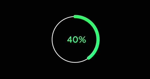 40% circle percentage diagrams modern an... | Stock Video | Pond5