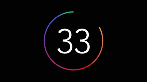 40 seconds countdown timer with animated... | Stock Video | Pond5