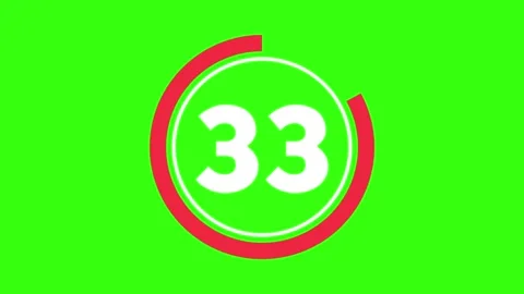 40 seconds countdown timer with animated... | Stock Video | Pond5