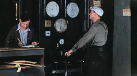 40s Labor and Management Factory Worker ... | Stock Video | Pond5