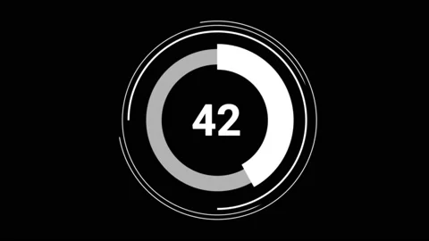 42 forty two percent number circle pie d... | Stock Video | Pond5