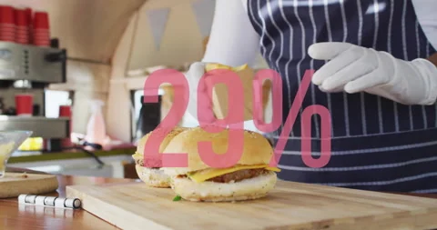 42% text animation over person preparing... | Stock Video | Pond5