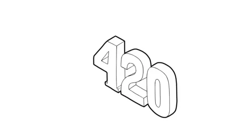 420 cannabis smoking time icon animation | Stock Video | Pond5