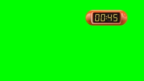 45 second Digital Countdown Timer, Count... | Stock Video | Pond5