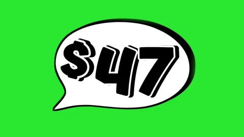 47 dollars price tag animation motion gr... | Stock Video | Pond5